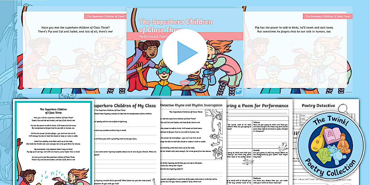 The Superhero Children of Class Three': Rhyming Poem for KS2